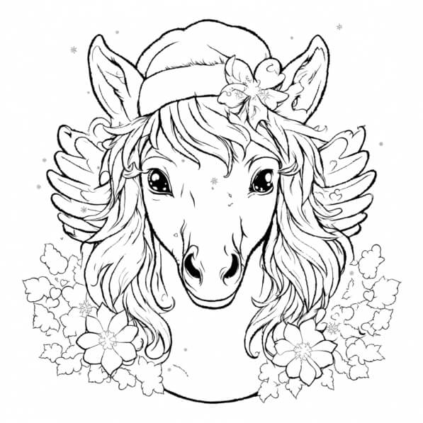 Download Whimsical Horse Illustration Coloring pages Online - Creative ...