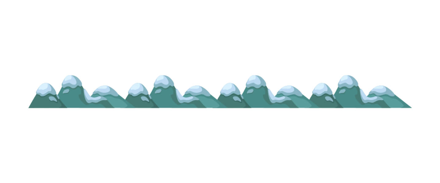 Download Stylized Snow-Capped Mountains Borders & Corners Online ...