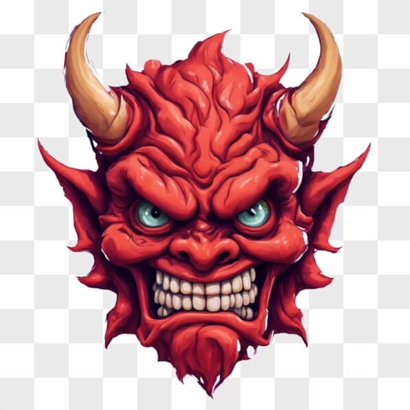 Télécharger Illustration de visage de démon rouge vibrant Dessins ...