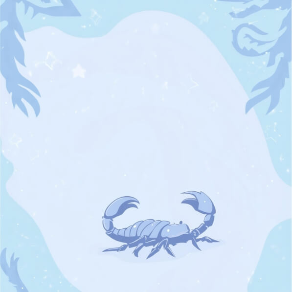 Download Stylized Blue Scorpion on Light Blue Background Backgrounds ...
