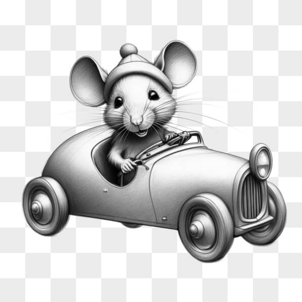 Descarga Ratón de dibujos animados conduciendo un coche clásico Bocetos ...