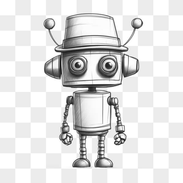 Download Cartoon Robot Character Sketches Online - Creative Fabrica