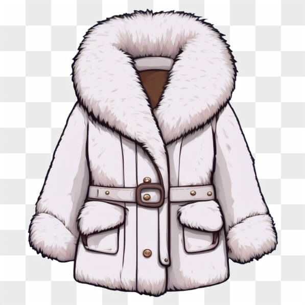 Download Elegant White Fur Coat Cartoons Online - Creative Fabrica