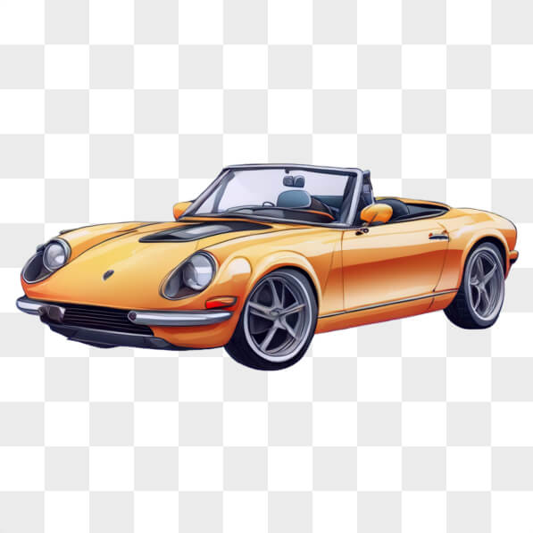 Download Stylish Yellow Convertible Sports Car Cartoons Online ...