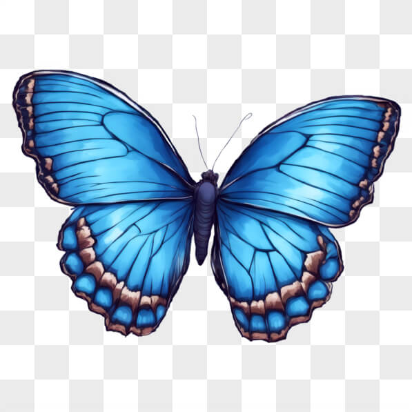Descarga Ilustración de mariposa azul Cartoons En Línea - Creative Fabrica