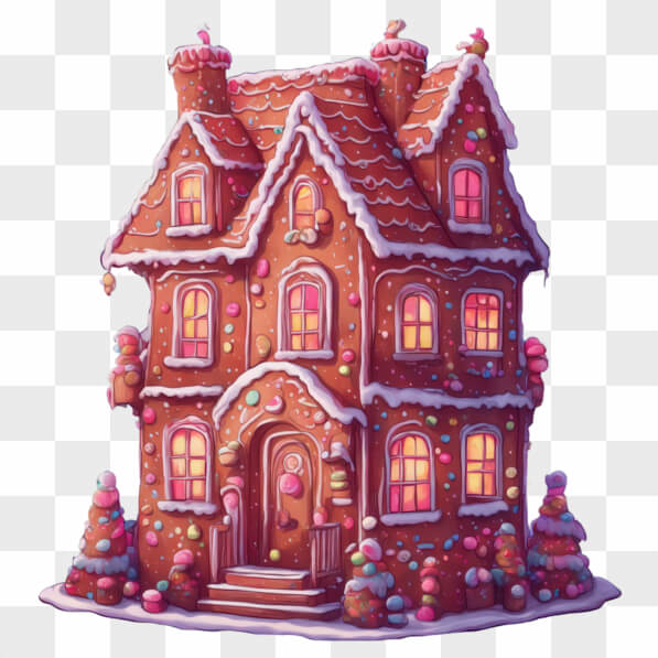 Download Whimsical Gingerbread House Cartoons Online - Creative Fabrica
