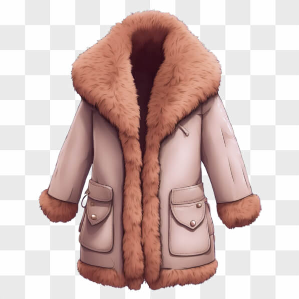 Download Stylish Faux Fur Coat Cartoons Online - Creative Fabrica