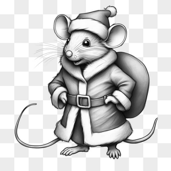 Descarga Ilustración de Santa Mouse Bocetos En Línea - Creative Fabrica