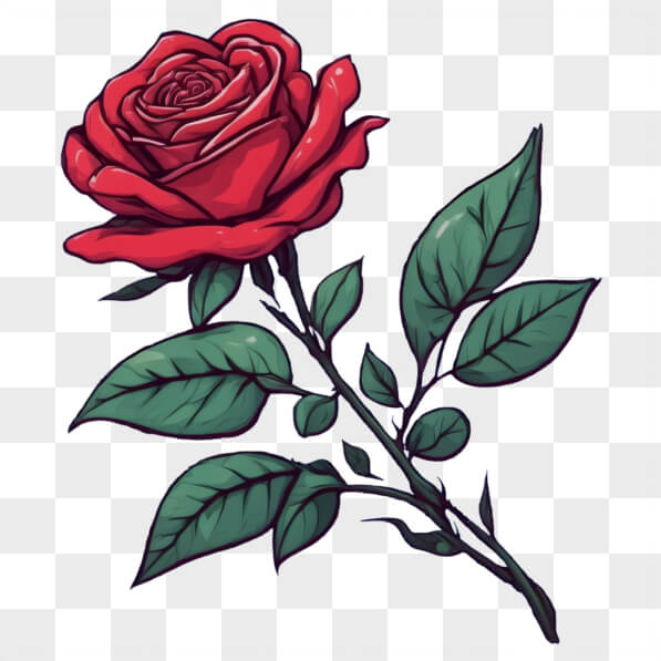 Download Illustrated Red Rose Cartoons Online - Creative Fabrica