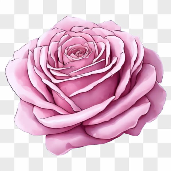 Download Illustration of a Pink Rose Cartoons Online - Creative Fabrica