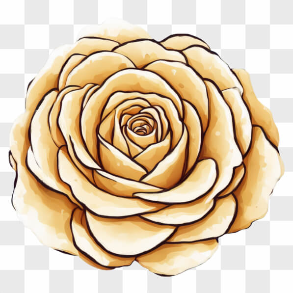 Download Illustration of a Cream Rose Cartoons Online - Creative Fabrica