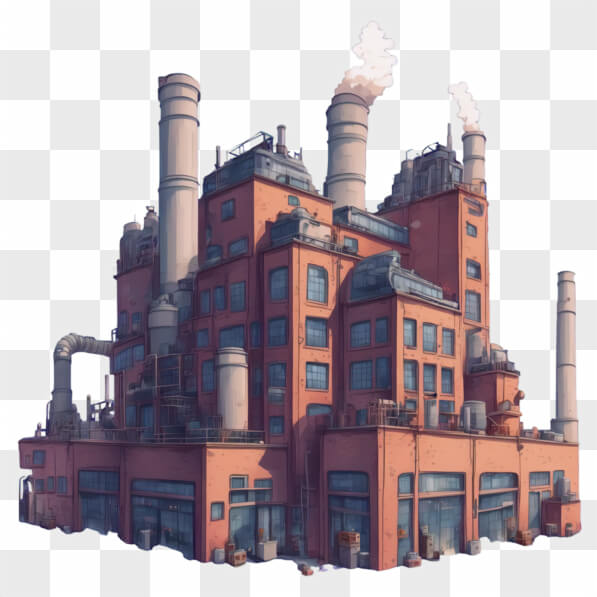 Download Industrial Factory with Smokestacks Cartoons Online - Creative ...