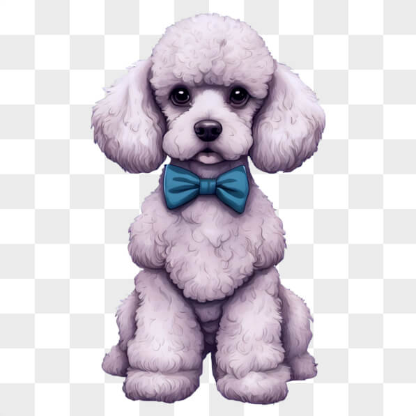 Download Cute Cartoon Poodle with Bow Tie Cartoons Online - Creative ...