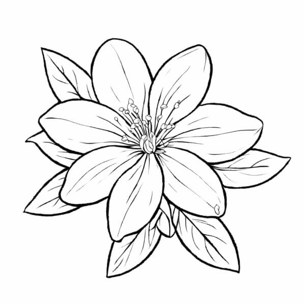 Download Intricate Line Drawing of a Flower Coloring pages Online ...