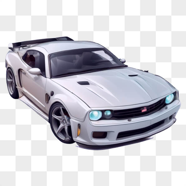 Download Sleek Modified Sports Car Cartoons Online - Creative Fabrica
