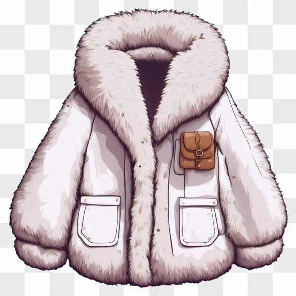 Download Stylish White Fur Coat Cartoons Online - Creative Fabrica
