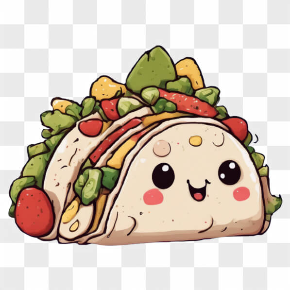 Download Cute Cartoon Taco Character Cartoons Online - Creative Fabrica