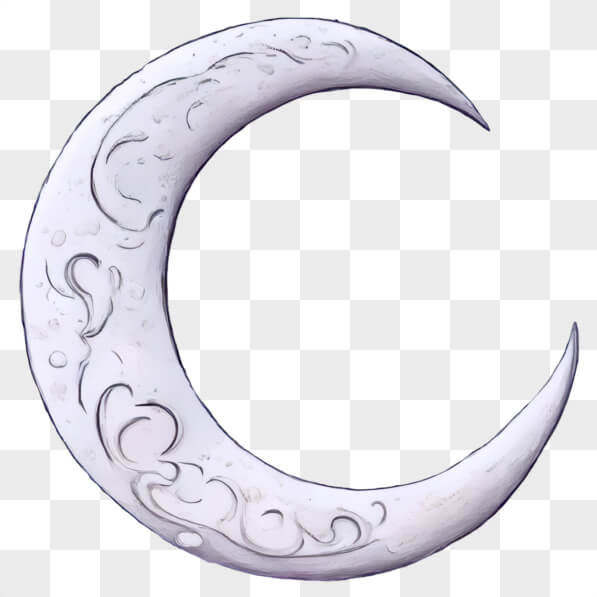 Download Ornate Crescent Moon Design Cartoons Online - Creative Fabrica