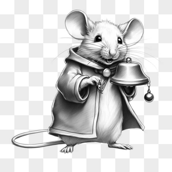 Download Whimsical Cartoon Mouse with Bell Sketches Online - Creative ...