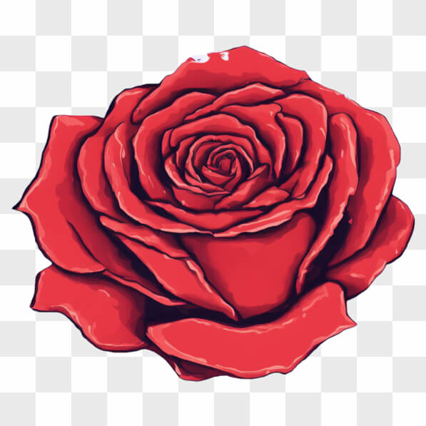 Download Vibrant Red Rose on White Background Cartoons Online ...