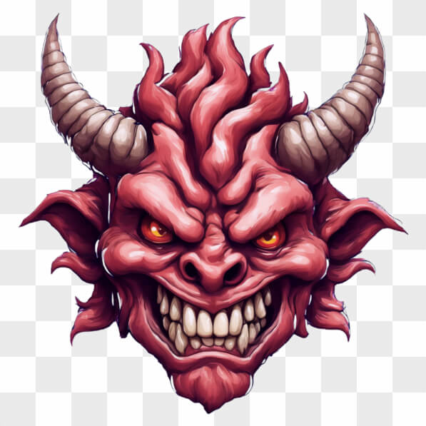 Download Stylized Demon Face Cartoons Online - Creative Fabrica