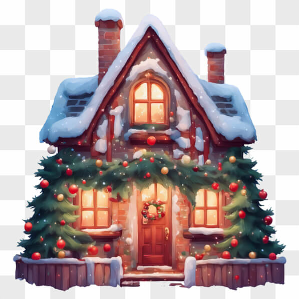 Download Christmas Cottage in a Winter Wonderland Cartoons Online ...
