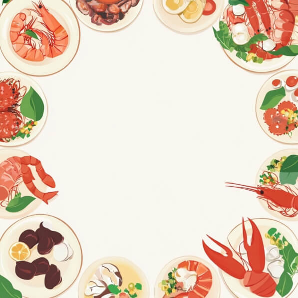 Download Seafood Platter Arrangement Backgrounds Online - Creative Fabrica