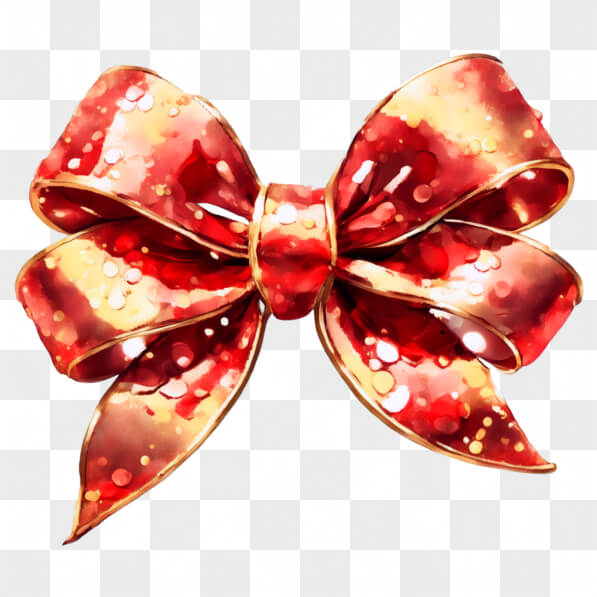 Download Kawaii Red and Gold Holiday Bow Kawaii Online - Creative Fabrica