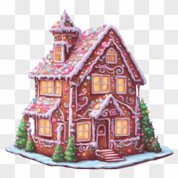 Download Whimsical Gingerbread House Cartoons Online - Creative Fabrica