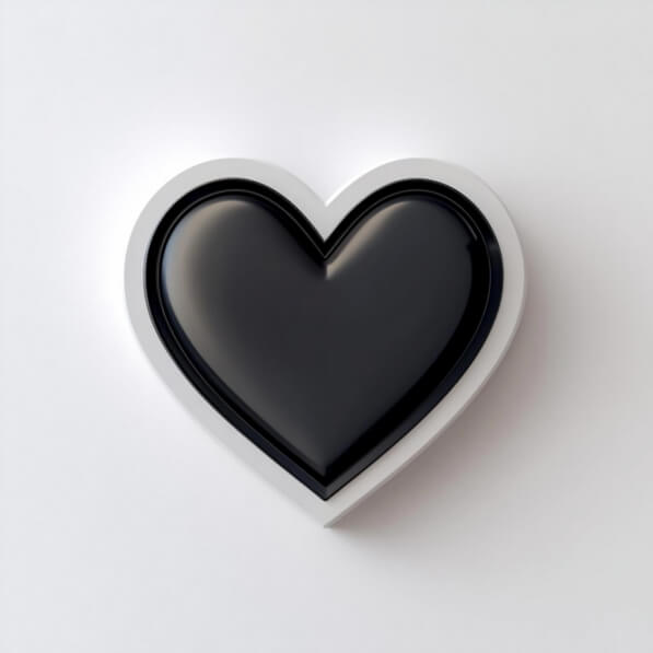 Descarga Icono de Corazón Negro Brillante Fondos En Línea - Creative ...