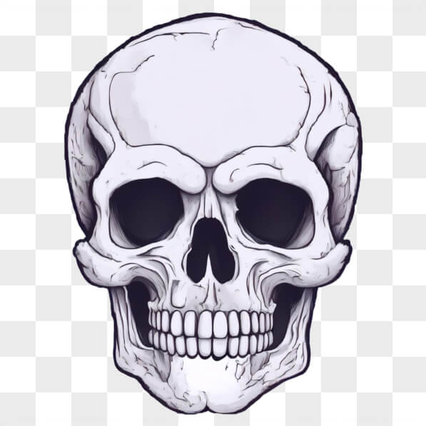 Download Illustration of a Human Skull Cartoons Online - Creative Fabrica