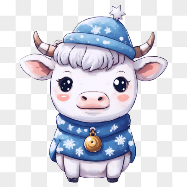 Descarga Personaje de vaca invernal kawaii Kawaii En Línea - Creative ...