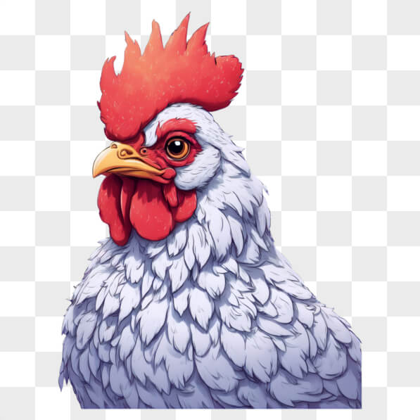 Download Illustrated Chicken with Red Comb Cartoons Online - Creative ...