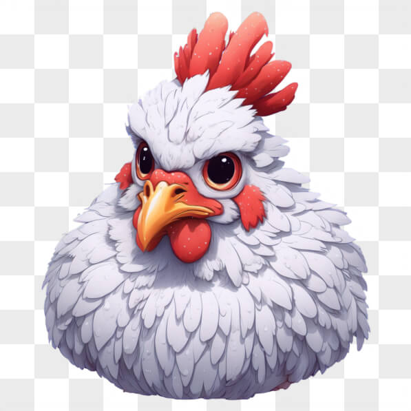 Download Cartoon Chicken with Fluffy Feathers Cartoons Online ...