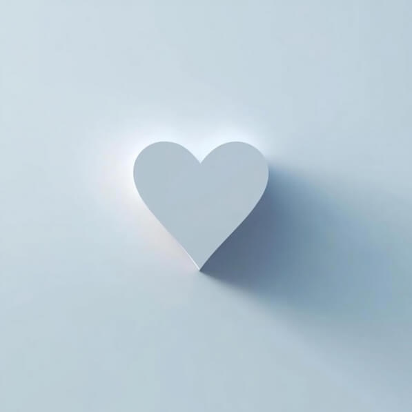 Download Minimalist White Heart Shape on Light Background Backgrounds ...