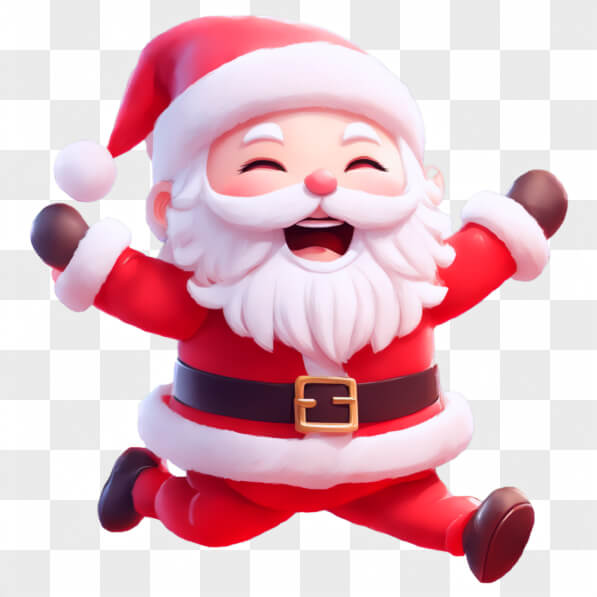 Download Kawaii Santa Claus jumping with joy Kawaii Online - Creative ...