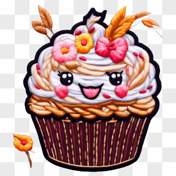 Download Kawaii Cupcake Embroidery Art Kawaii Online - Creative Fabrica