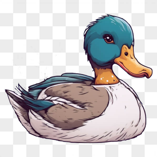 Download Colorful Cartoon Duck Illustration Cartoons Online - Creative ...