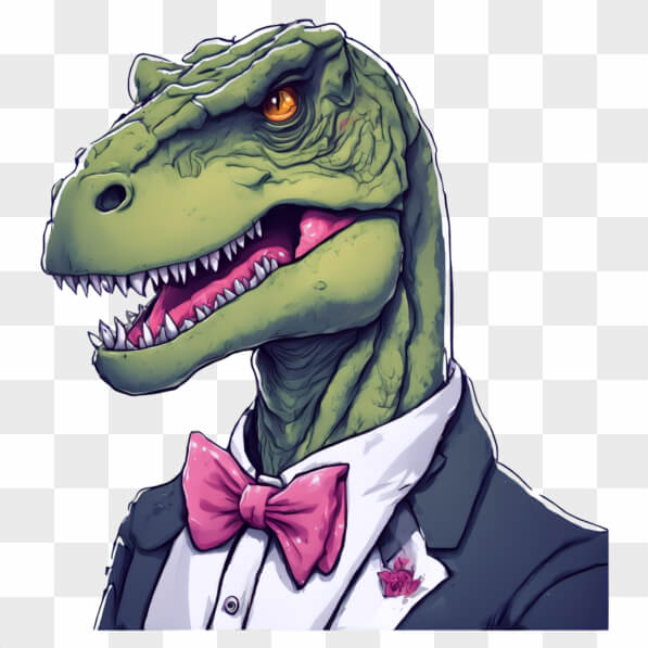 Baixe Dinossauro de Terno Cartoons - Creative Fabrica