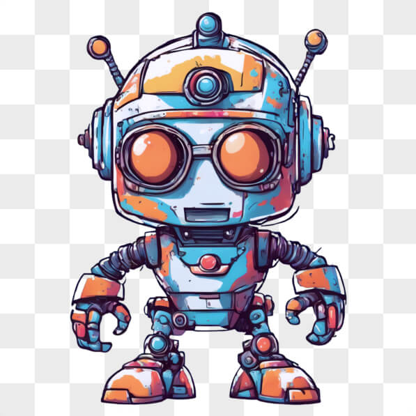 Download Playful Cartoon Robot Cartoons Online - Creative Fabrica
