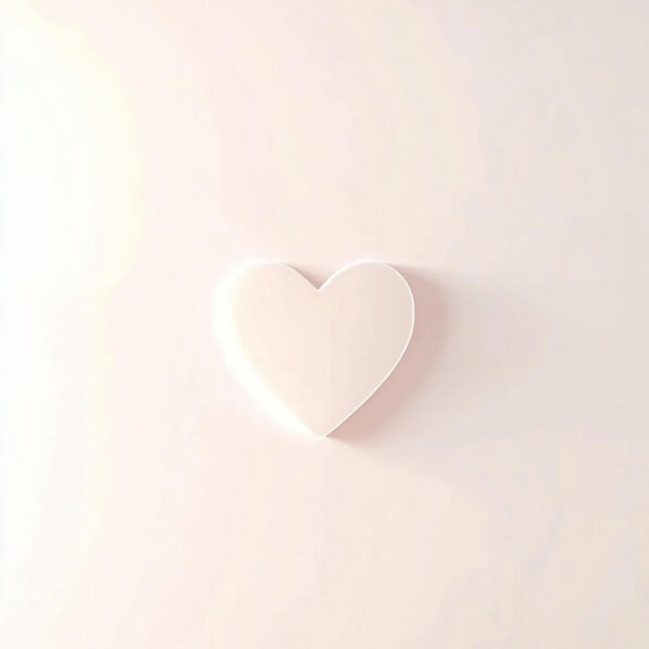 Download Minimalist White Heart on Soft Pink Background Backgrounds ...