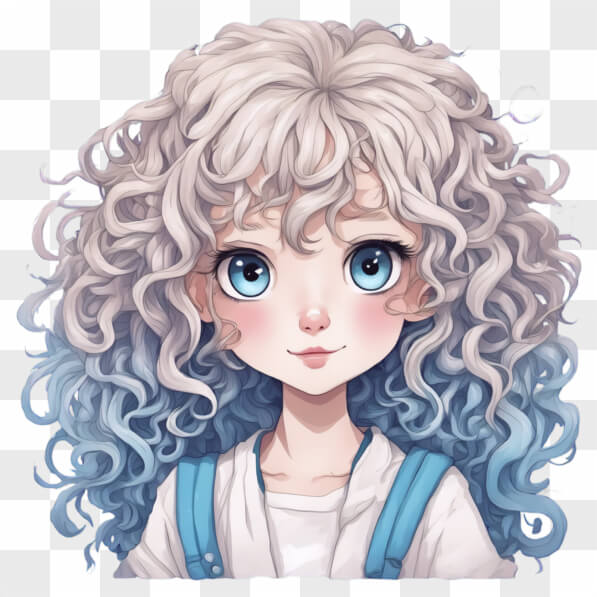 Download Stylized Character with Curly Hair Cartoons Online - Creative ...