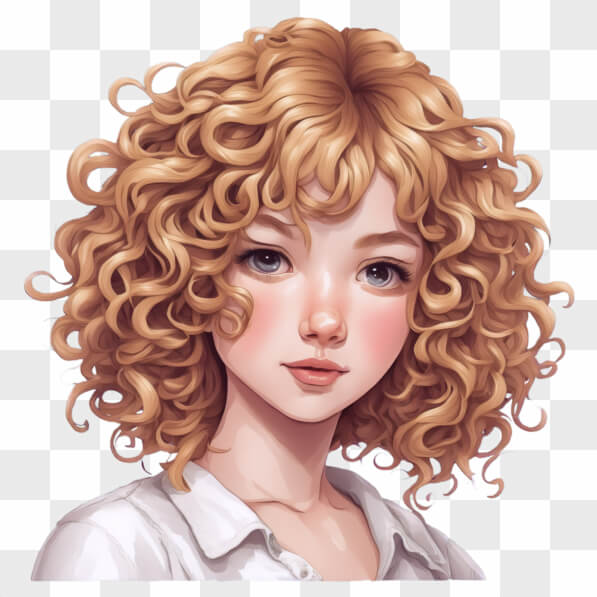 Download Young girl with curly blonde hair Cartoons Online - Creative ...