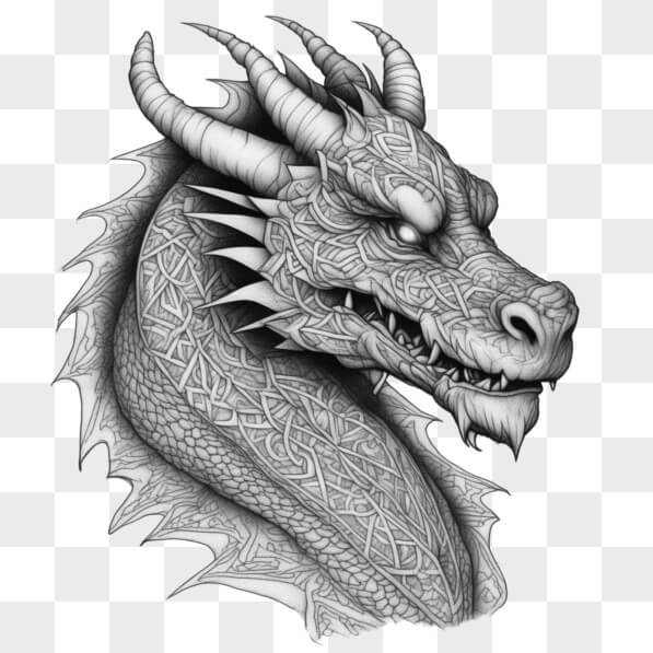 Download Intricate Dragon Illustration Sketches Online - Creative Fabrica