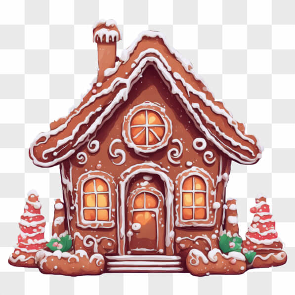Download Whimsical Gingerbread House Cartoons Online - Creative Fabrica