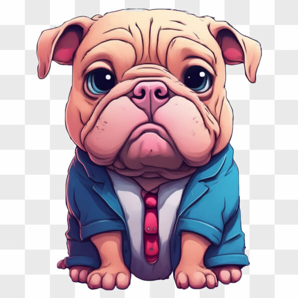Download Cute Cartoon Pug in Formal Attire Cartoons Online - Creative ...
