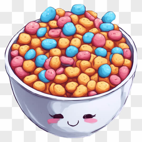 Descarga Tazón de cereal colorido con cara sonriente Cartoons En Línea ...