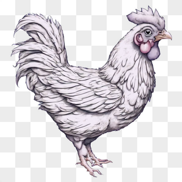 Download Illustration of a White Chicken Cartoons Online - Creative Fabrica