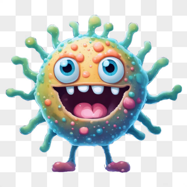 Download Playful Cartoon Microbe Character Cartoons Online - Creative ...