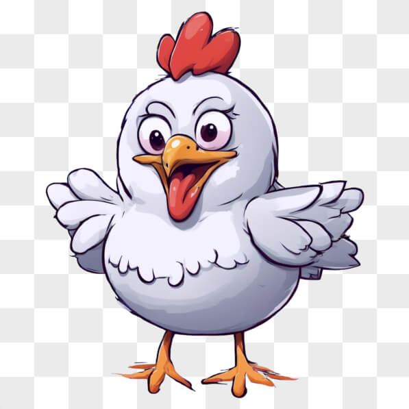 Download Cheerful Cartoon Chicken Cartoons Online - Creative Fabrica